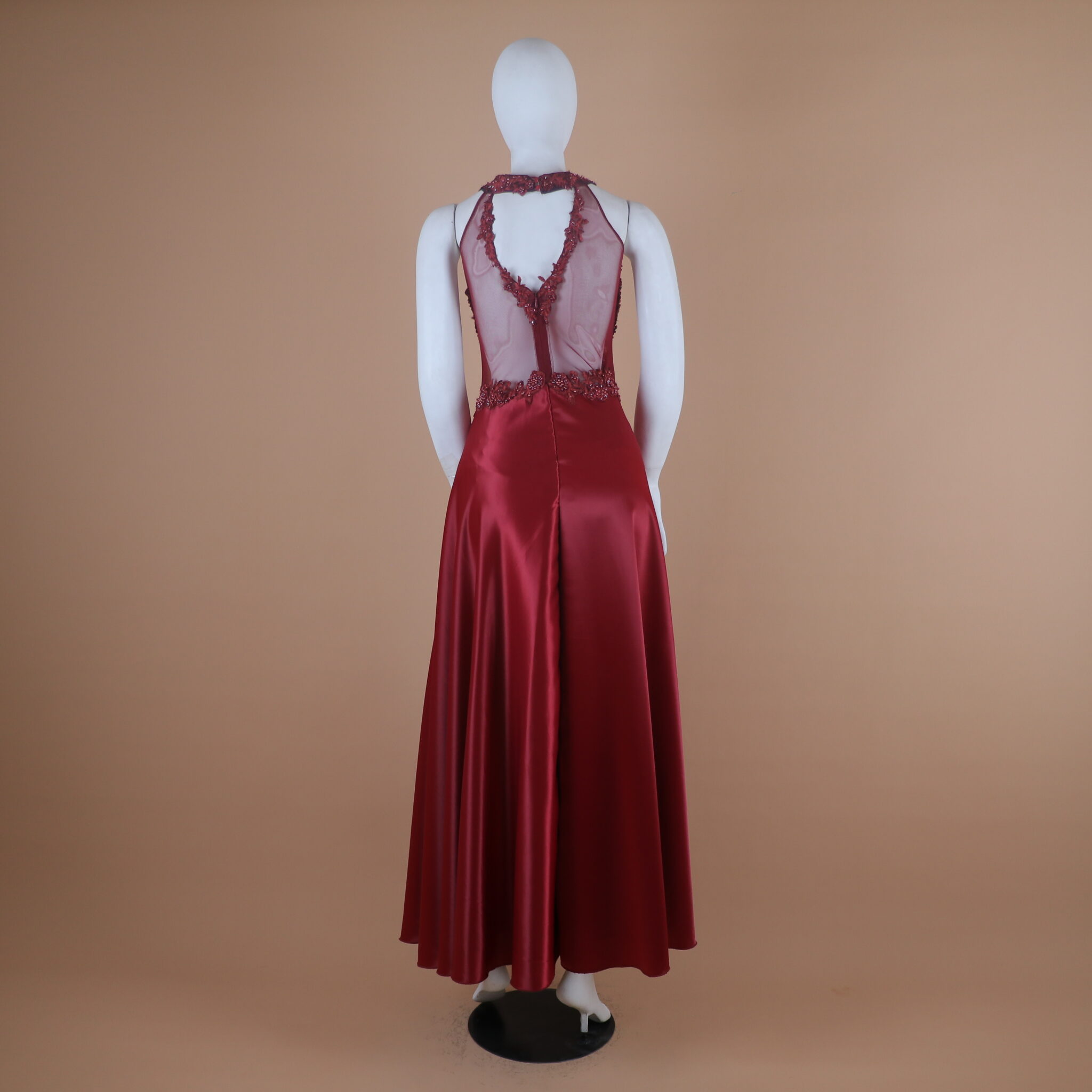 Vestido Tela Versace Color Vino - Liliana - EvelynBoutique